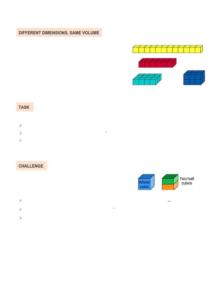 Different Dimensions Same Volume | PDF