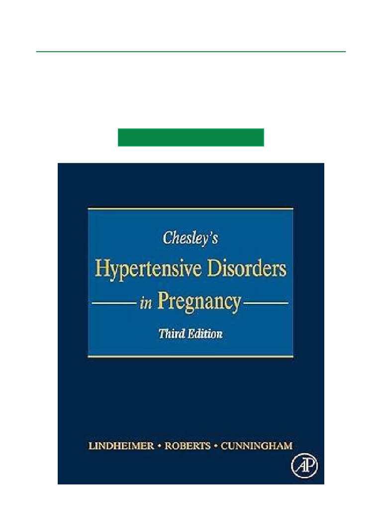 Chesley's Hypertensive Disorders Book | PDF | Hypertension | Blood Pressure