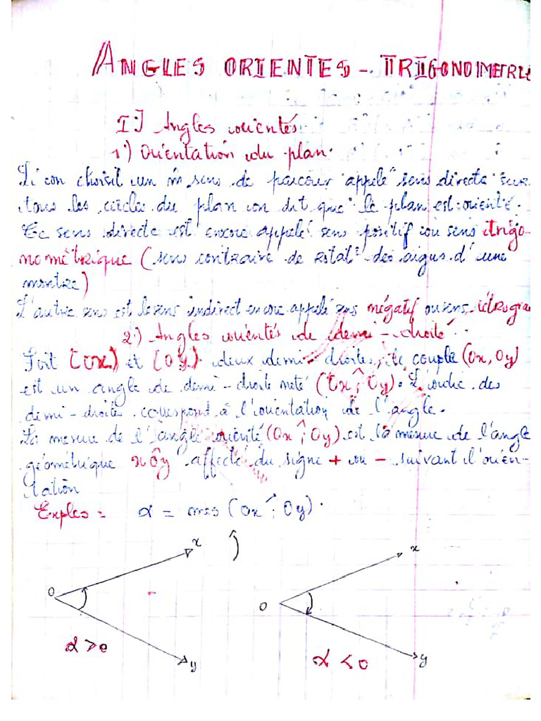 Cours Trigo 1S2 | PDF