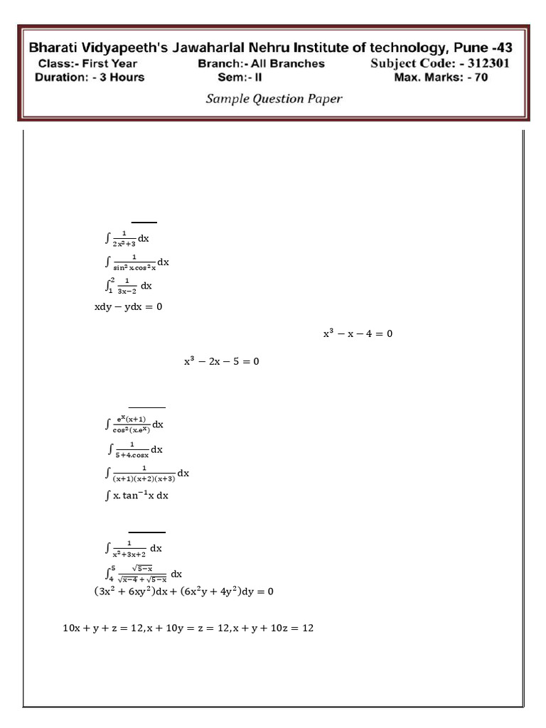 2.Sample QP_AMS-312301.pdf | PDF | Probability Theory | Mathematics