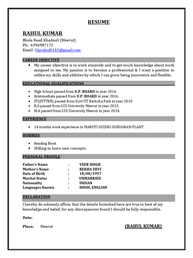 Rahul Kumar Resume Apna | PDF