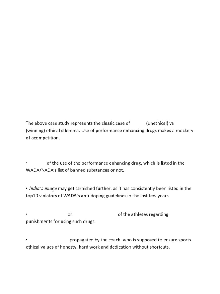 Dilemma of Ethics in Sports Doping | PDF | Doping In Sport | Crimes