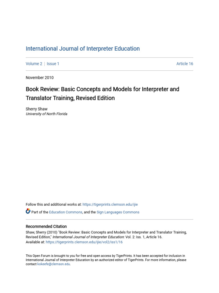 Interpreter Training Concepts Reviewed | PDF | Translations | Knowledge