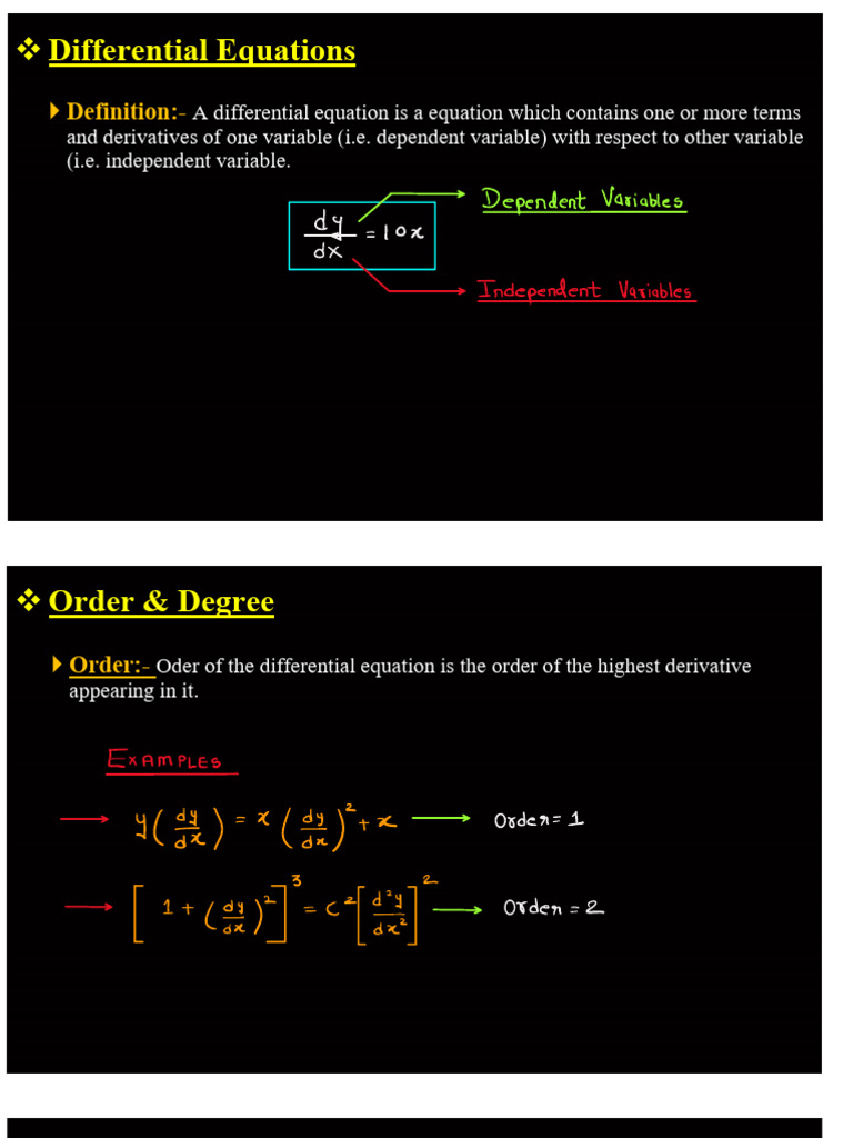 04-Differential Equation | PDF | Equations | Subtraction