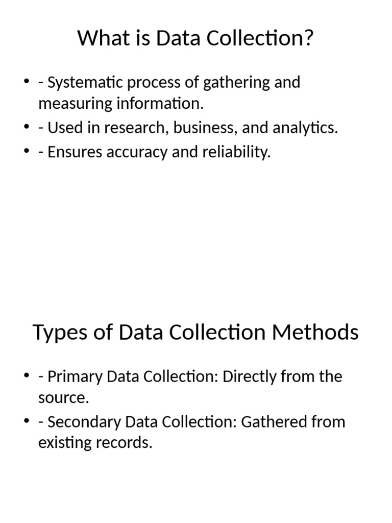 Methods of Data Collection | PDF