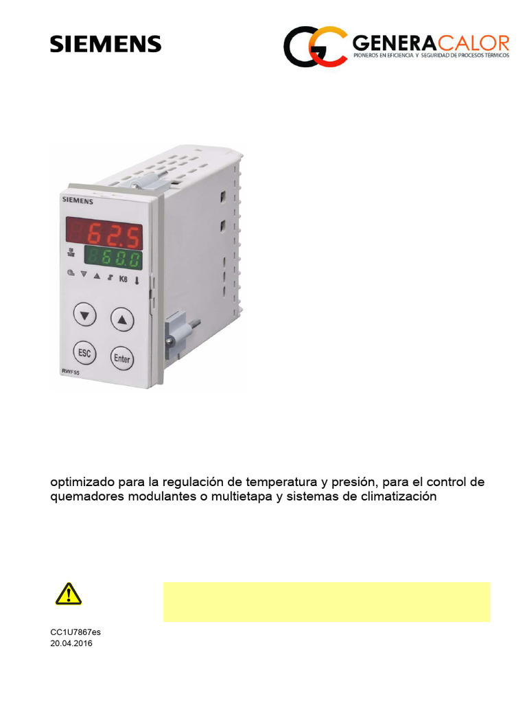 Manual RWF55.5: Configuración y Uso | PDF | Relé | Fusible (Eléctrico)