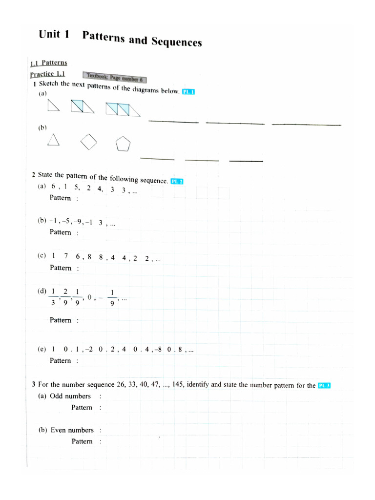 14-2-2025 Patterns & Sequences (DLP) | PDF | Mathematics