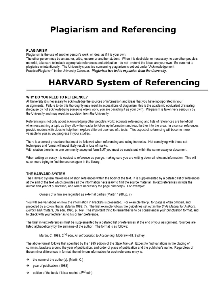 00 Plagiarism and Referencing | PDF | Plagiarism | World Wide Web