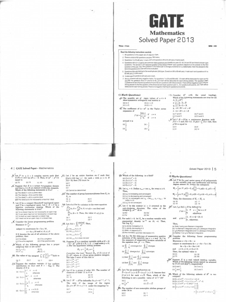 2013 Solution | PDF | Mean Squared Error | Matrix (Mathematics)