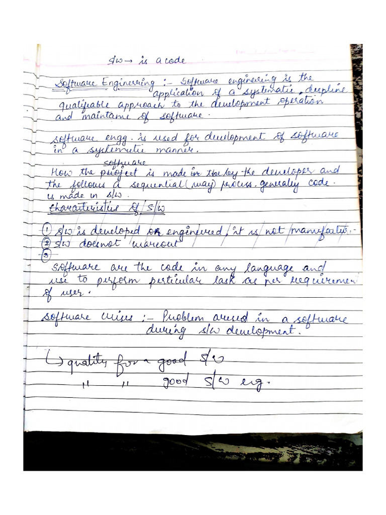 Cs - 403 SE (Unit - 1) Notes | PDF