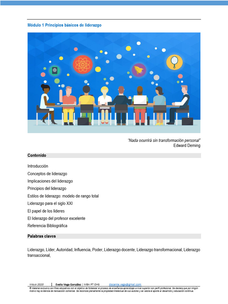 Guia modulo_1 | PDF | Liderazgo | Maestros