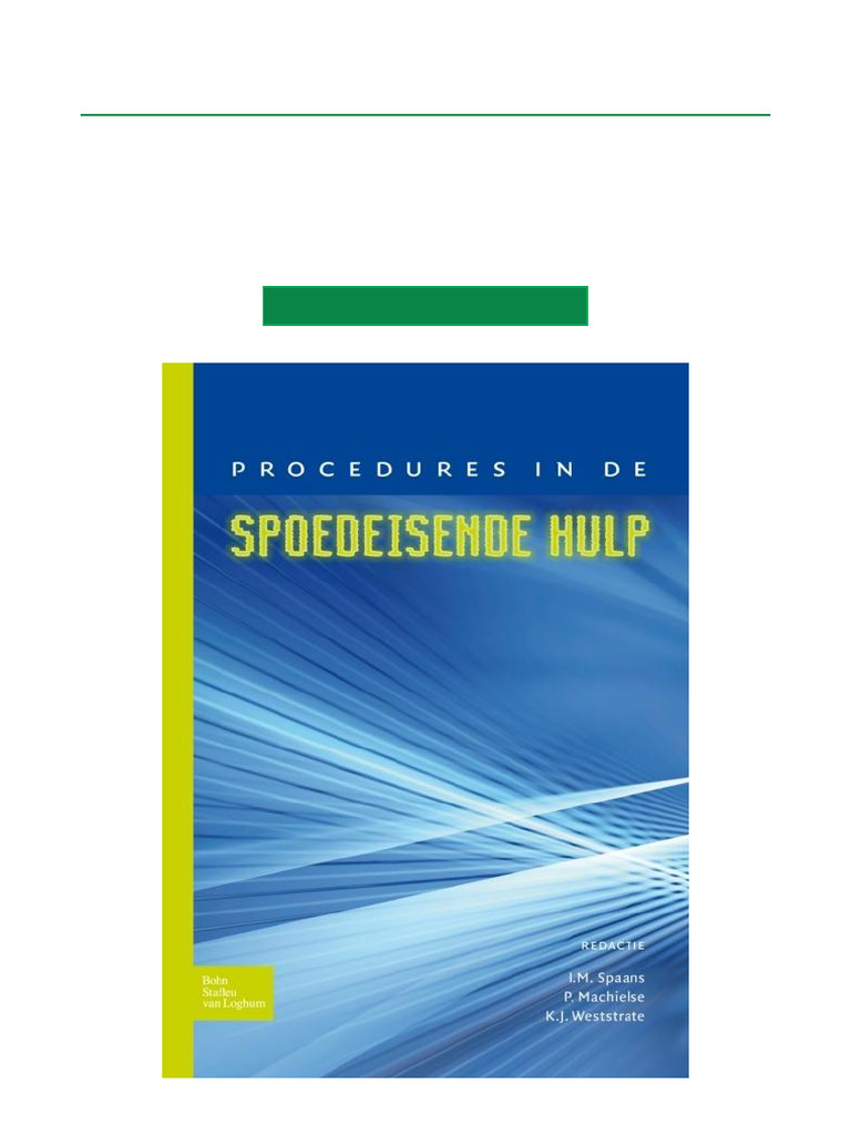 Procedures in de Spoedeisende Hulp Official Ebook Release | PDF