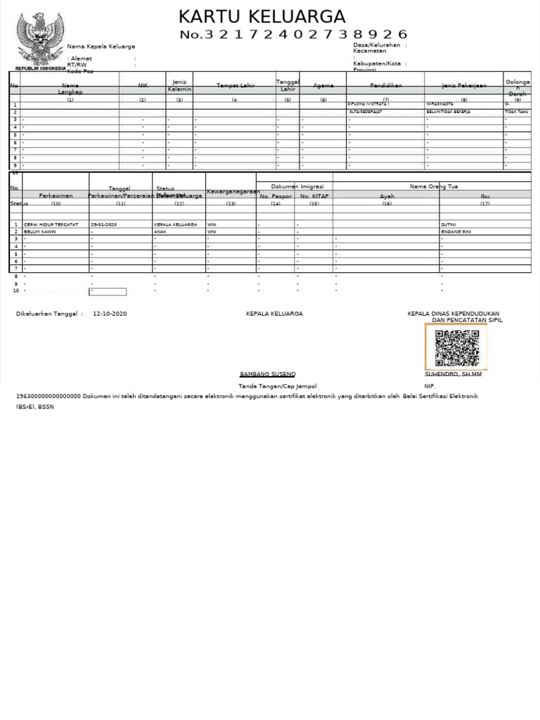 PDF Blanko KK Kosong Asli Compress | PDF