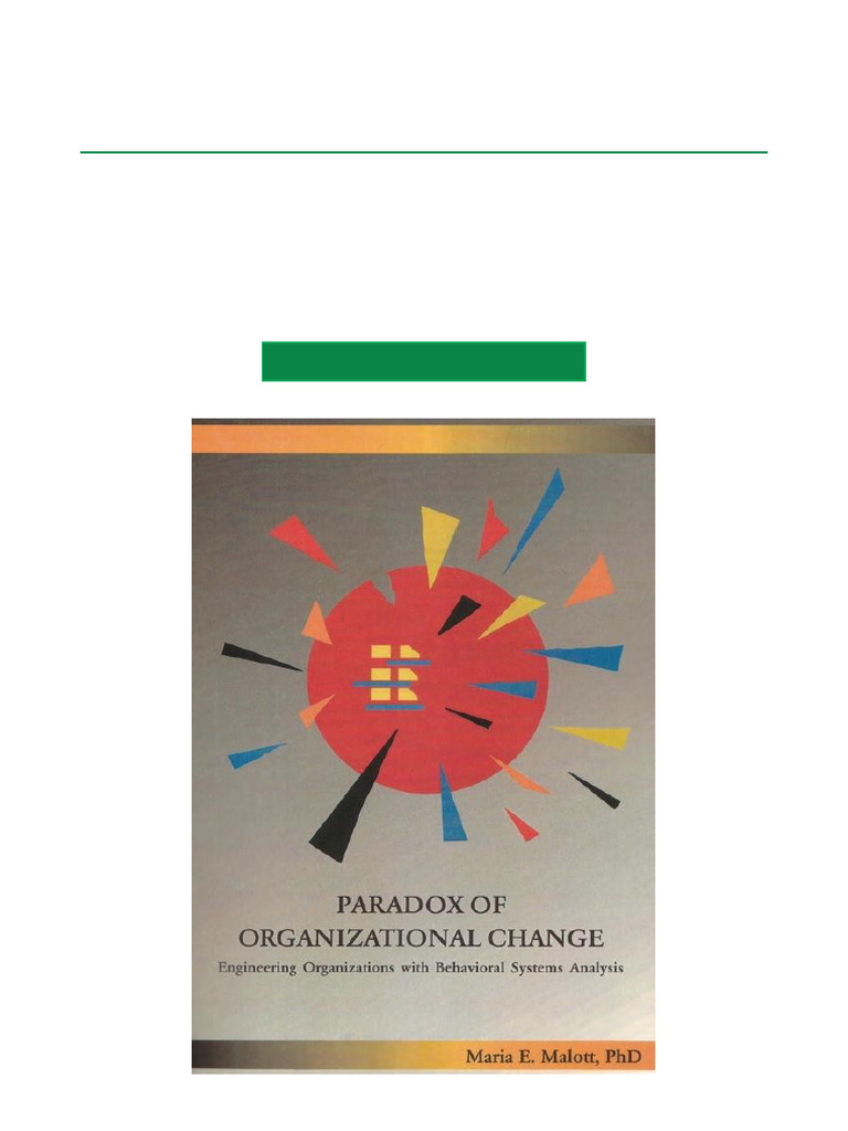 Paradox of Organizational Change | PDF | System | Complexity
