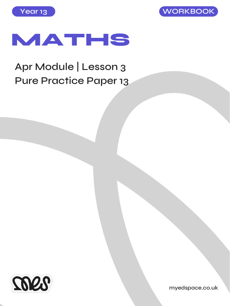 Apr Module l3 Pure Practice Paper 13 1745537064 | PDF | Circle | Area