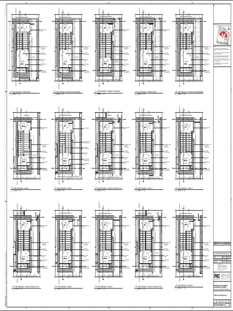 08b-001-00-Tower B - Fire Staircase 01 Plan | PDF