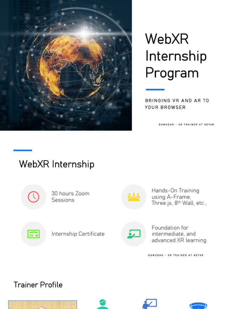 WebXR - Internship Program | PDF | Virtual Reality | Augmented Reality