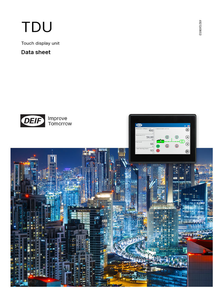 TDU Freezer Touch Display Unit Data Sheet | PDF | Usb | Power Supply