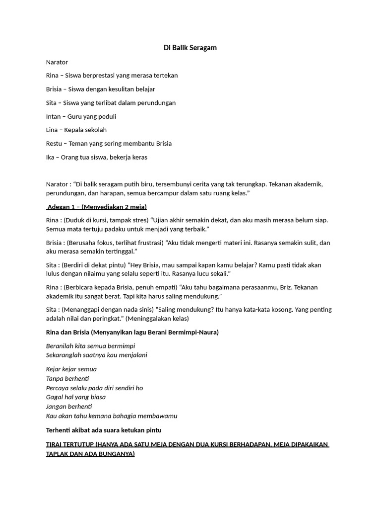 Di Balik Seragam 9D | PDF