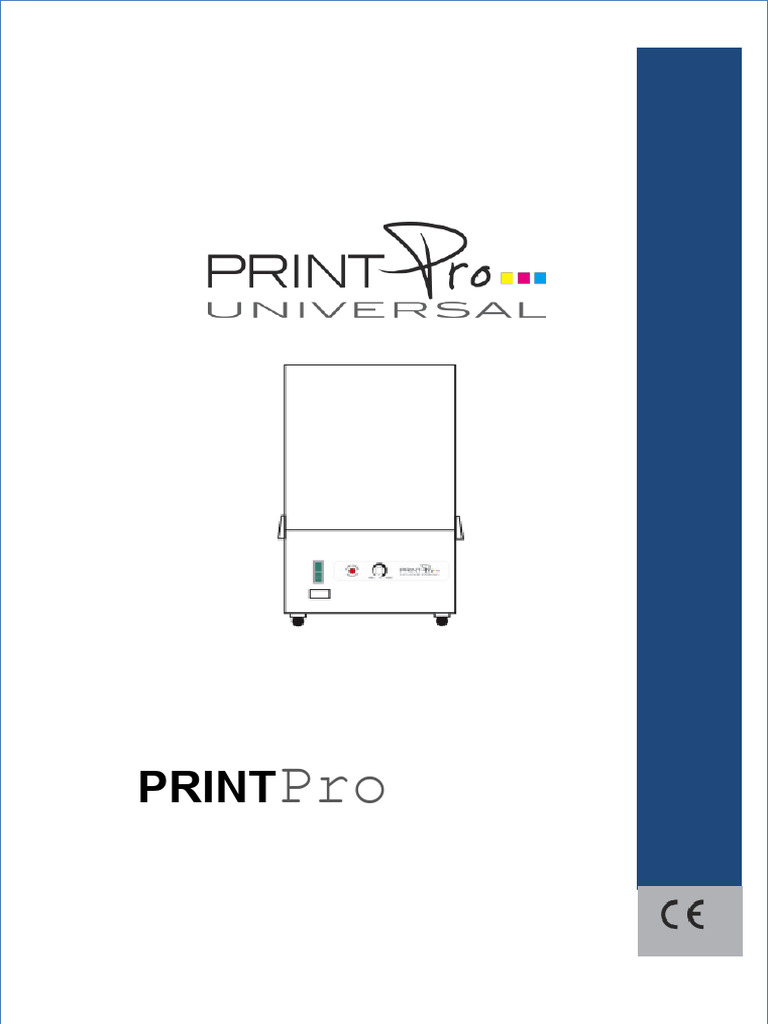 PrintPro Universal Instruction Manual | PDF | Mains Electricity | Electrical Engineering