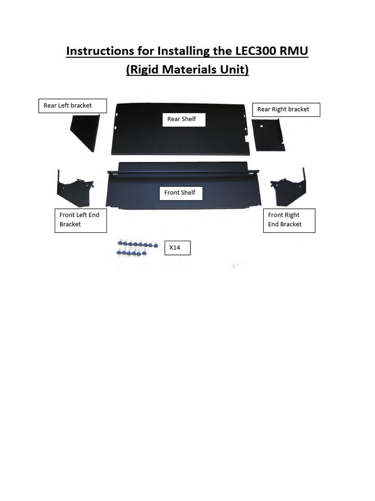 Instructions For Installing The LEC300 RMU | PDF