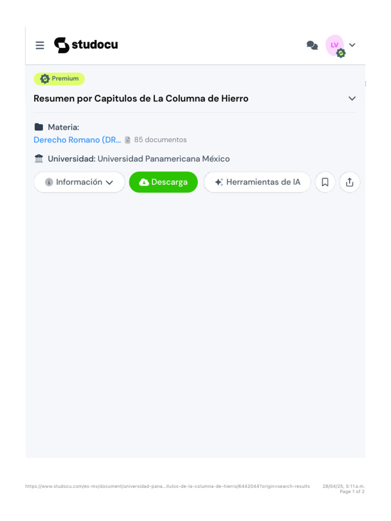 Resumen Por Capitulos de La Columna de Hierro - La Columna de Hierro Taylord CA | PDF