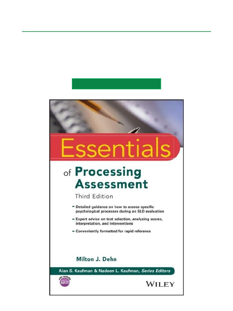 Essentials of Processing Assessment, 3rd Edition - 3rd Edition Research PDF Download | PDF ...
