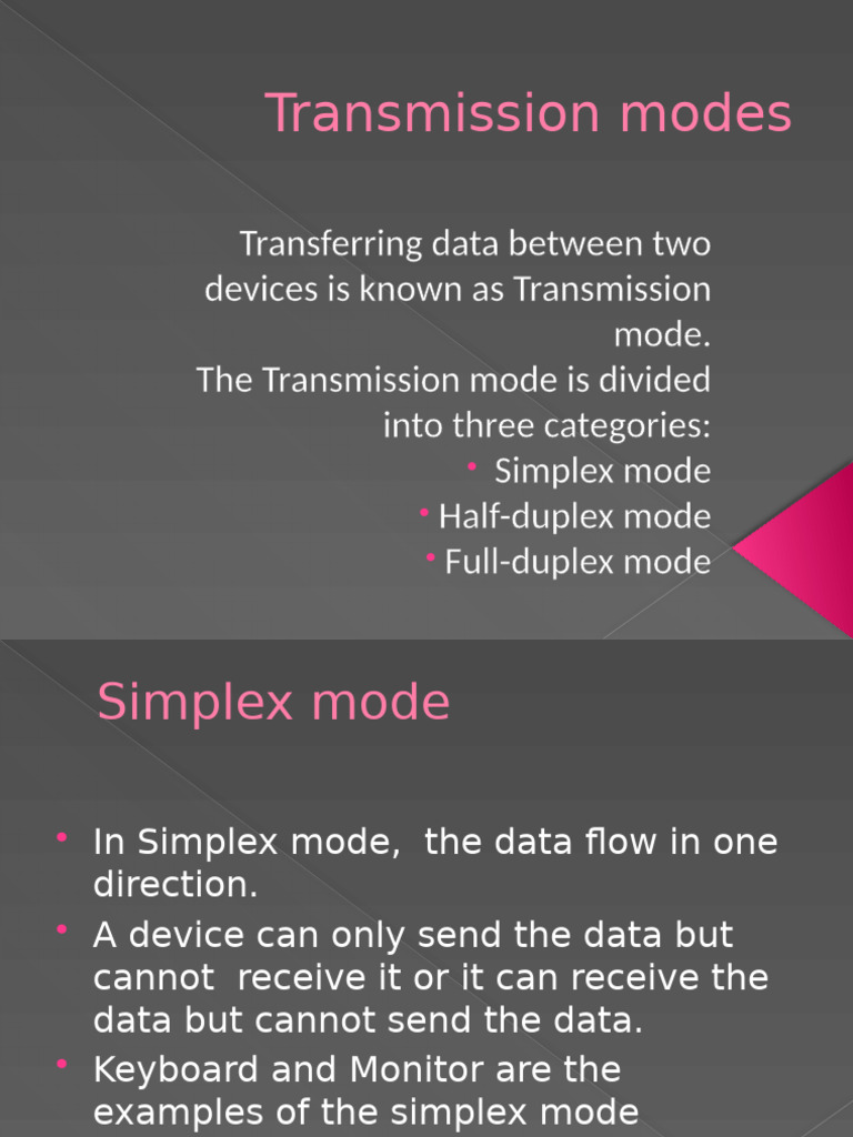 Transmission Modes | PDF