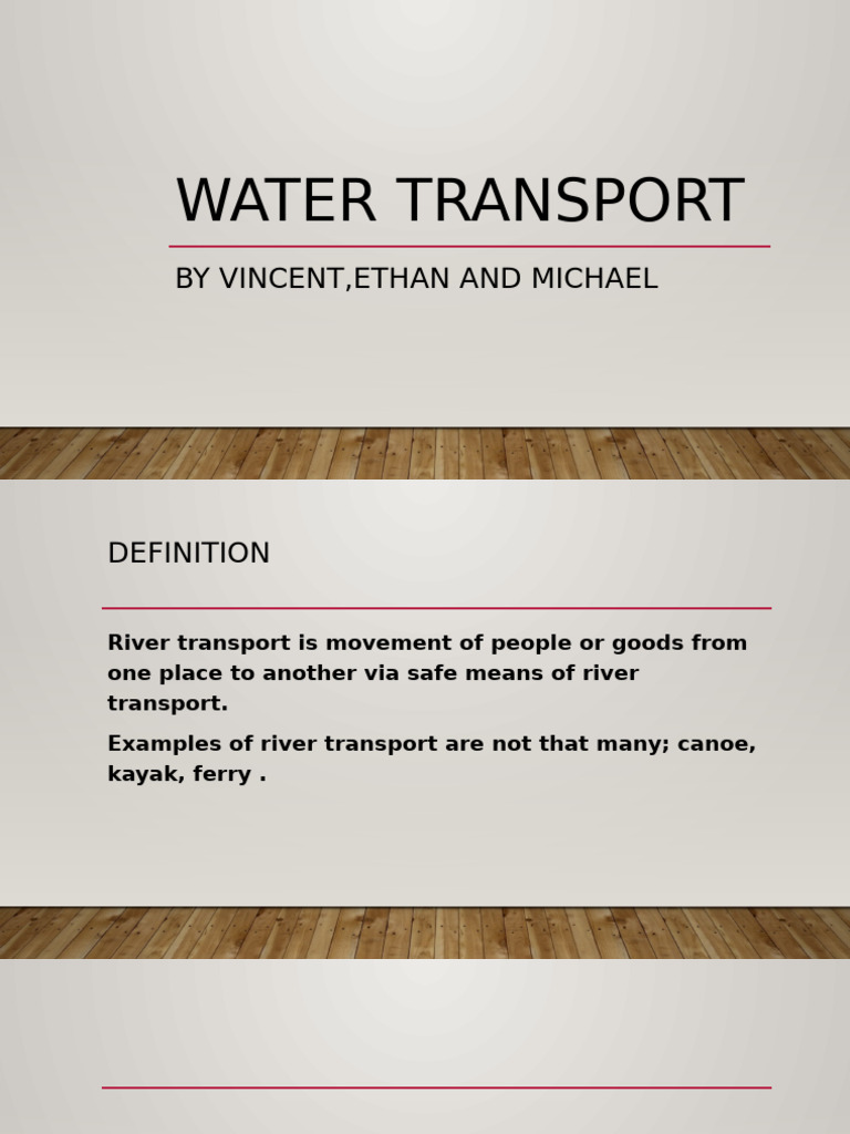 River Transport: Definition & Examples | PDF