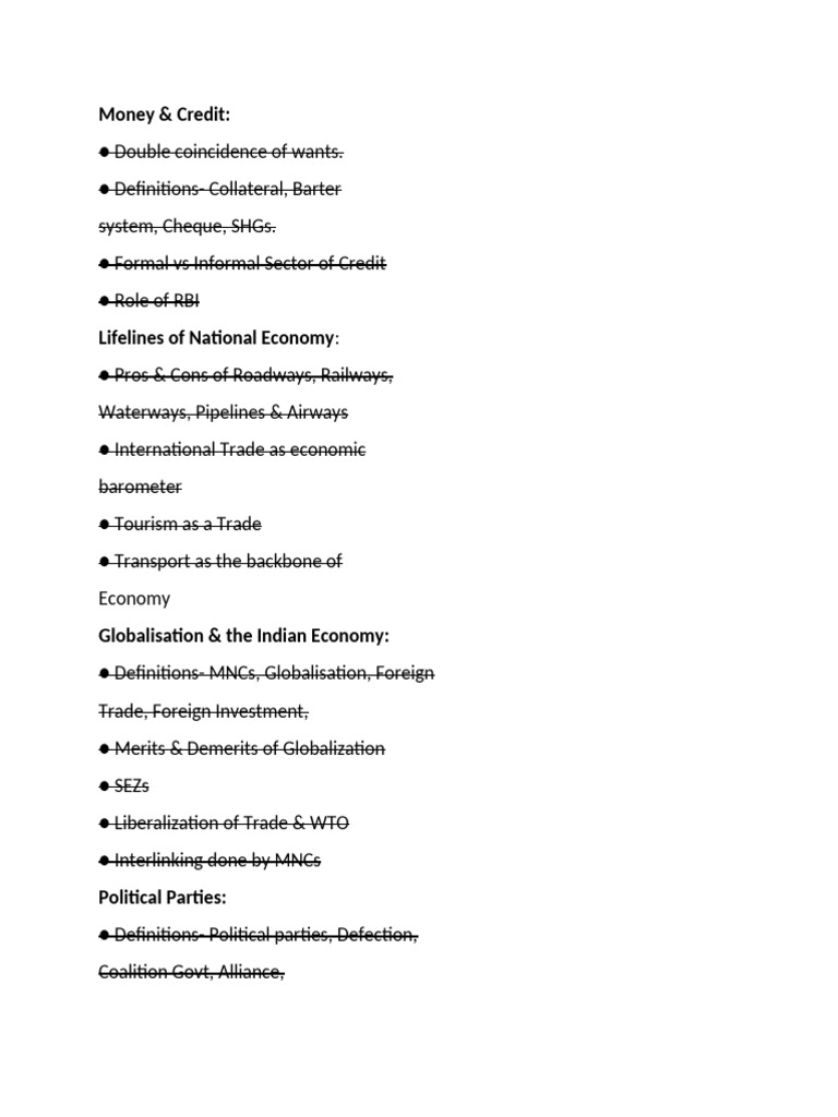 SST Important Topics | PDF