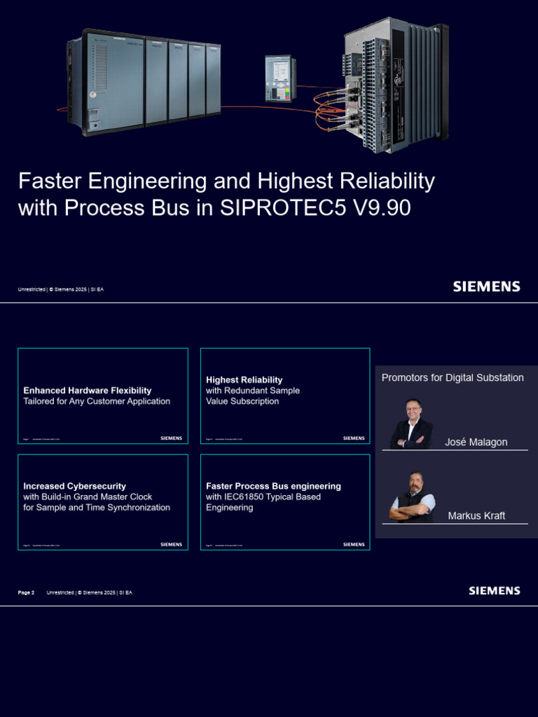 Faster Engineering and Highest Reliability With Process Bus in SIPROTEC ...
