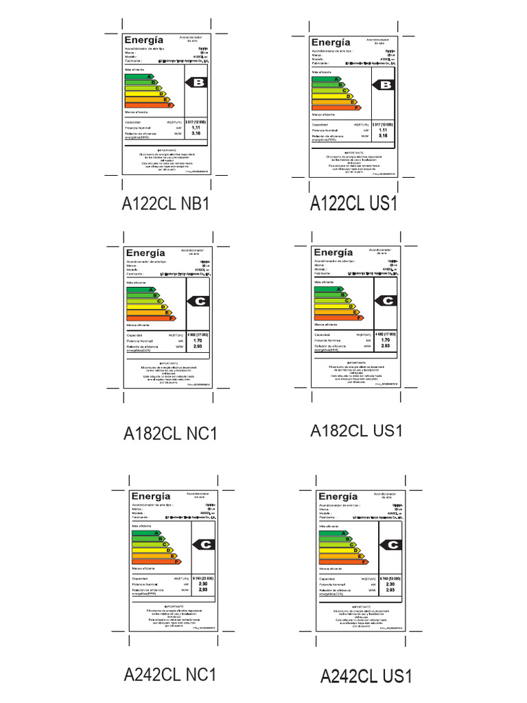 Split Model - A122CLA182CLA242CL | PDF