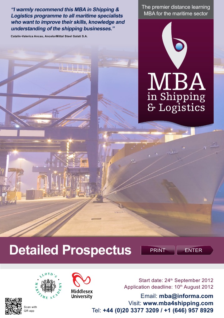 FLP2259 - MBA in Shipping Logistics FLP2259HA101 V3 | PDF | Strategic ...