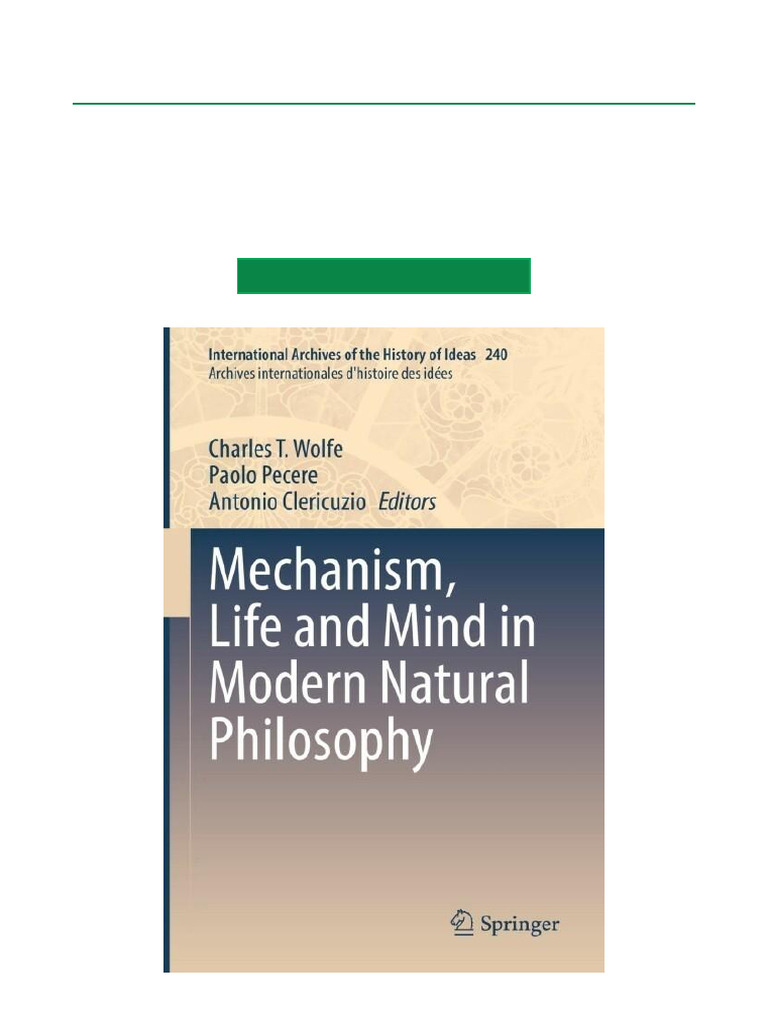 Mechanism and Mind in Natural Philosophy | PDF | René Descartes