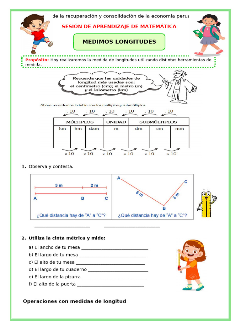 Medidas de Longitud y Problemas Matemáticos | PDF | Metrología | Metro