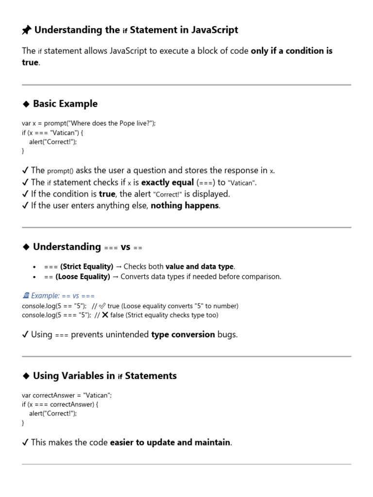 Chapter 10 - If Statements | PDF