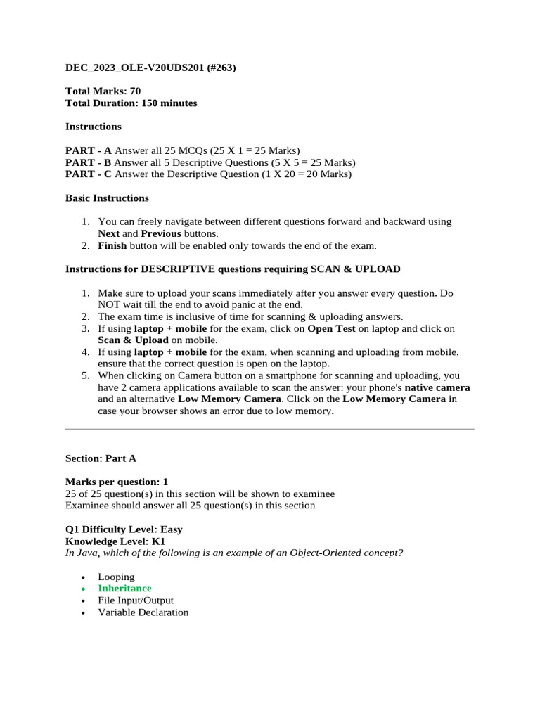 Programming in Java-Ik-answer | PDF | Class (Computer Programming) | Data Type