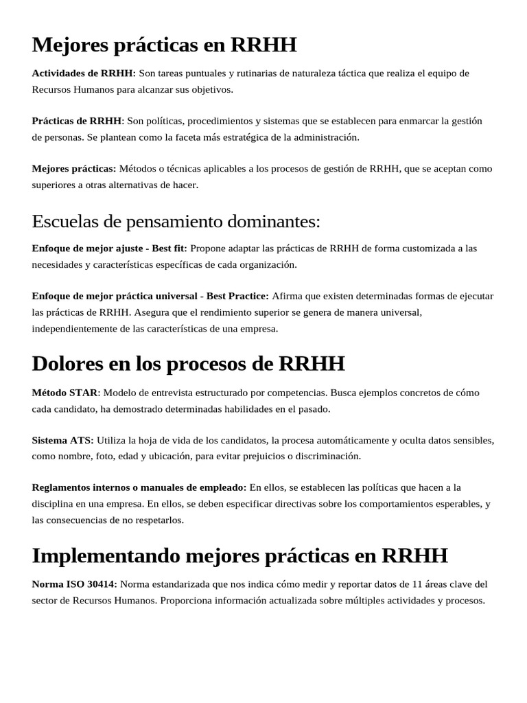 Humanos Reales - Mejores Practicas en RRHH | PDF | Employment | Business