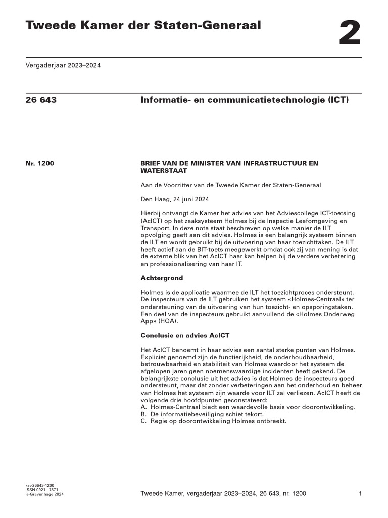 Advies Van Het Adviescollege ICT-toetsing (AcICT) Op Het Zaaksysteem ...