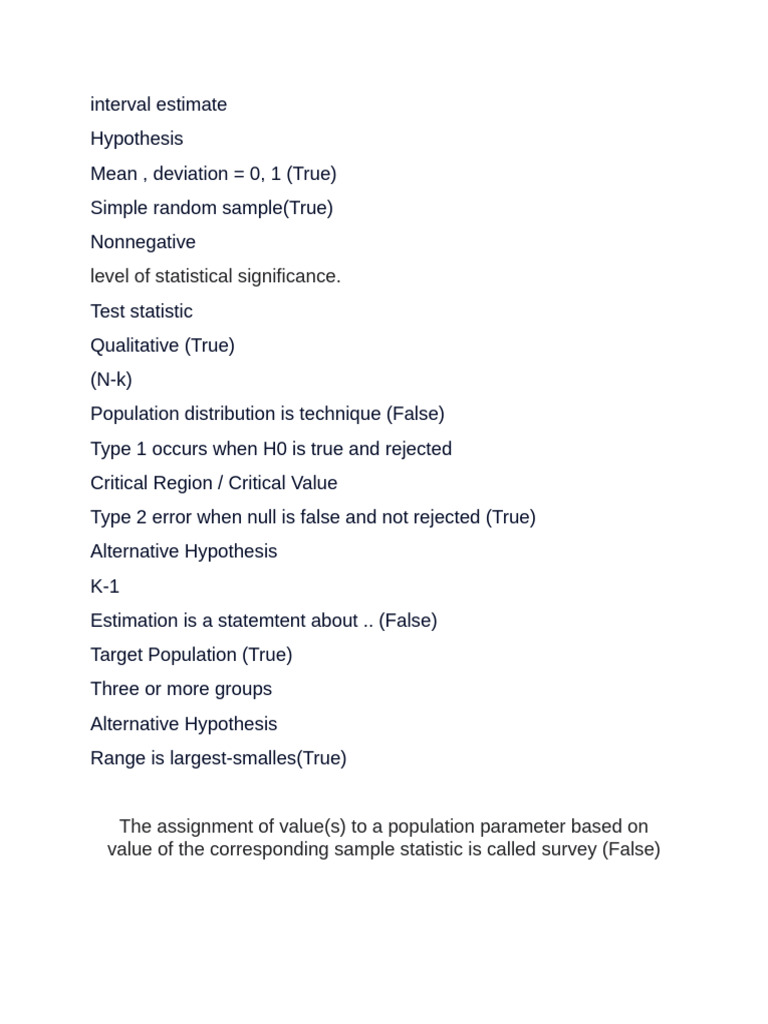 Interval Estimate | PDF