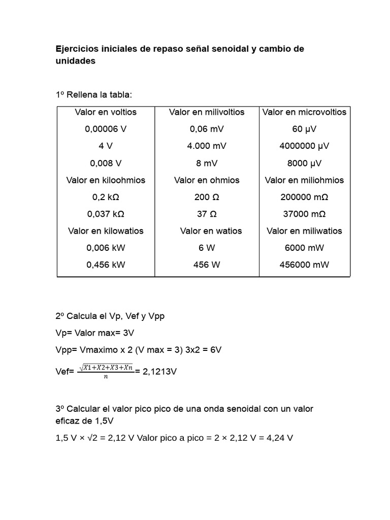 Ejercicios iniciales de repaso.docx | PDF