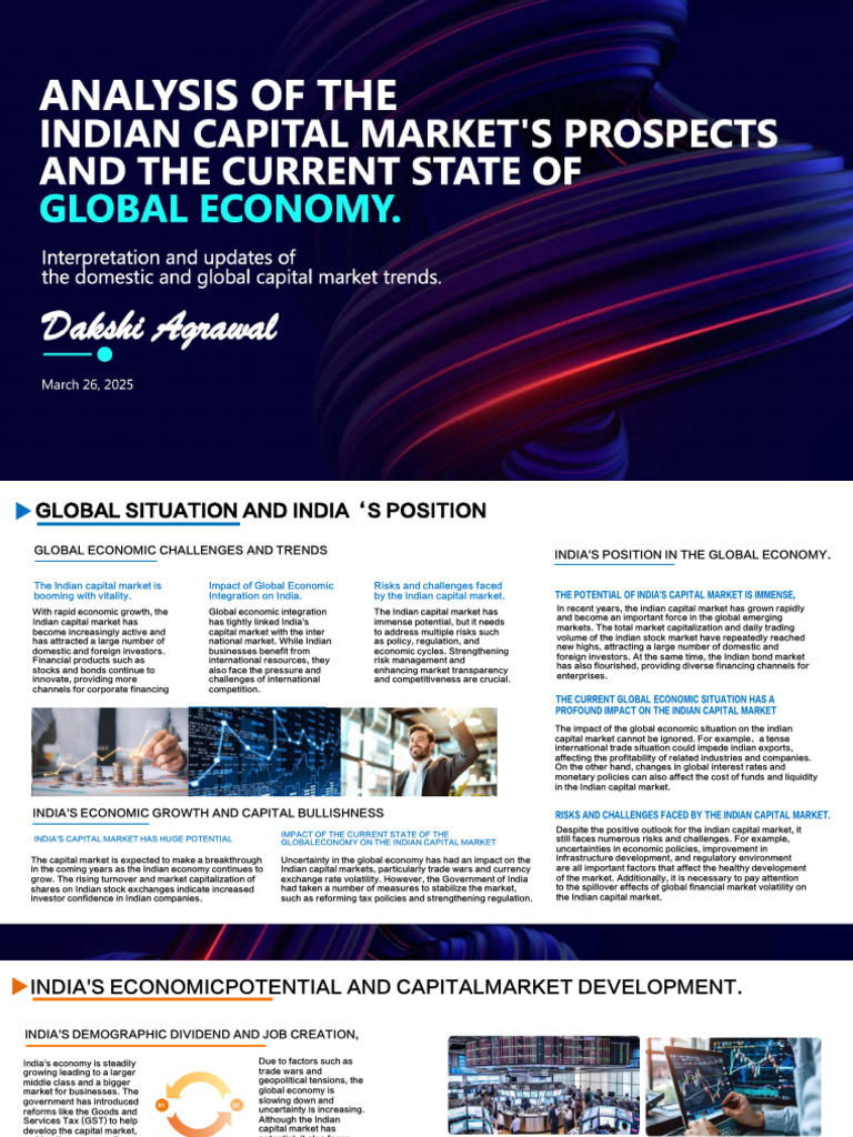 An Analysis of The Prospects of Indian Capital Markets and The Current ...