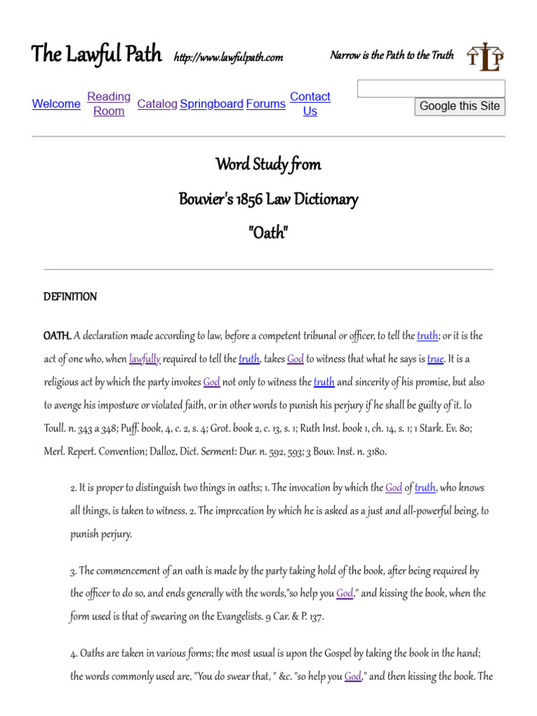 Understanding Legal Oaths and Their Types | PDF | Oath Of Office | Oath