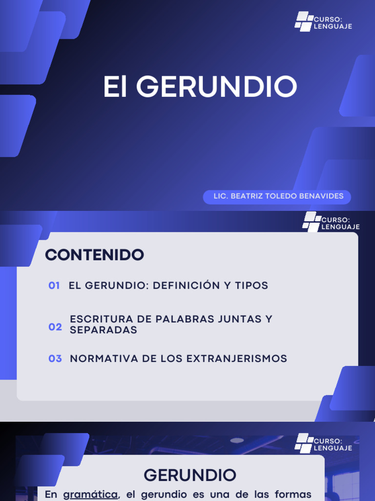 Clase 4 GERUNDIO | PDF | Verbo | Unidades Semánticas