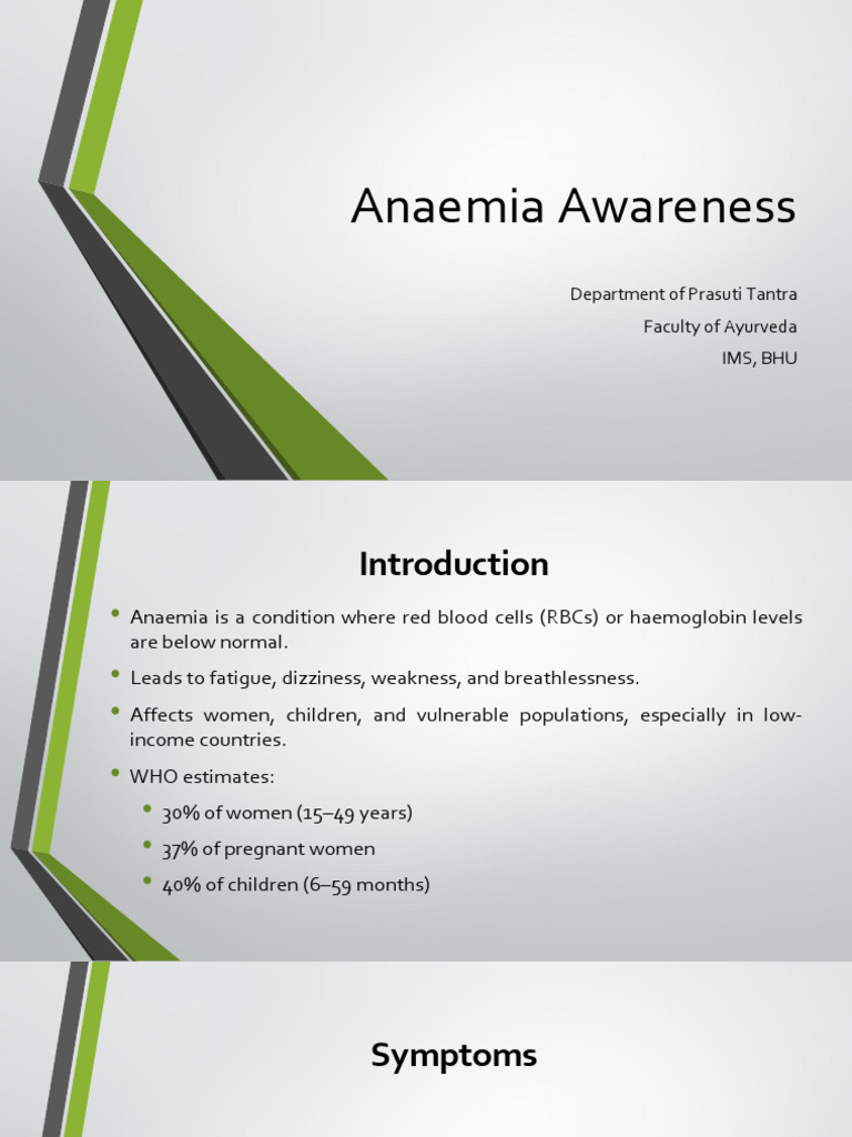 Aneamia Awareness | PDF | Anemia | Clinical Medicine
