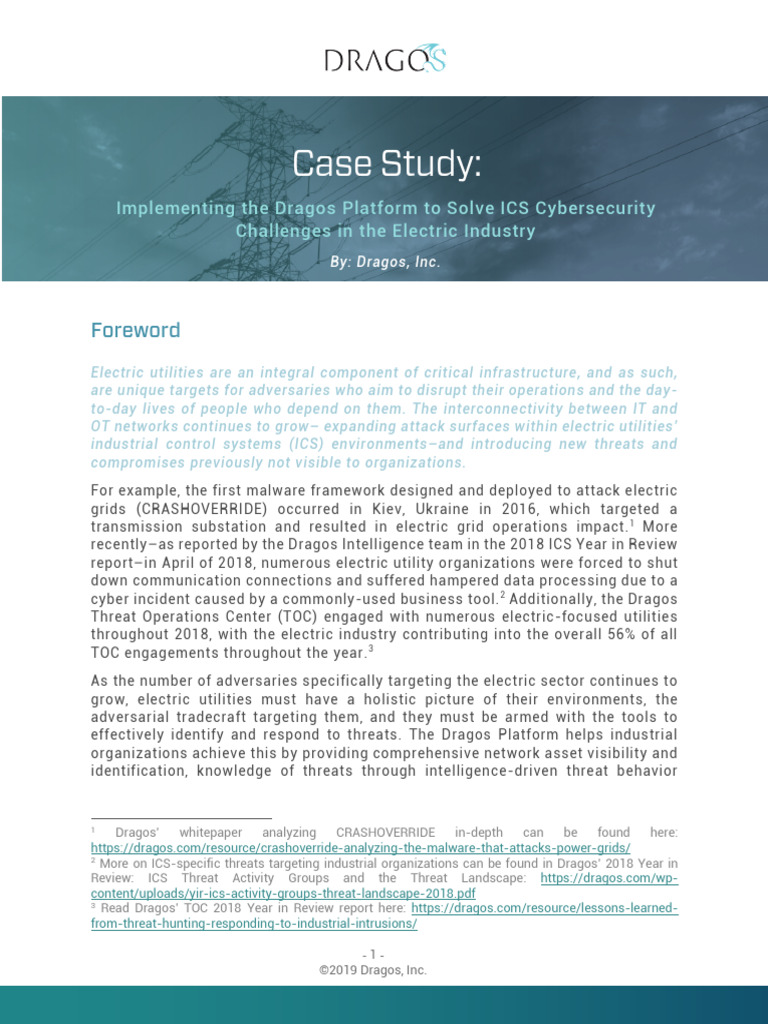 Enhancing ICS Security with Dragos Platform | PDF | Computer Security ...