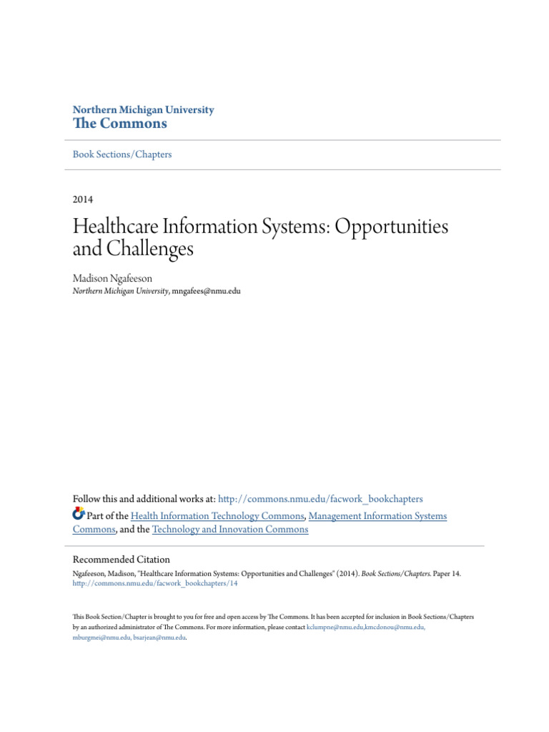 Healthcare Information Systems - Opportunities and Challenges | PDF | Electronic Health Record ...