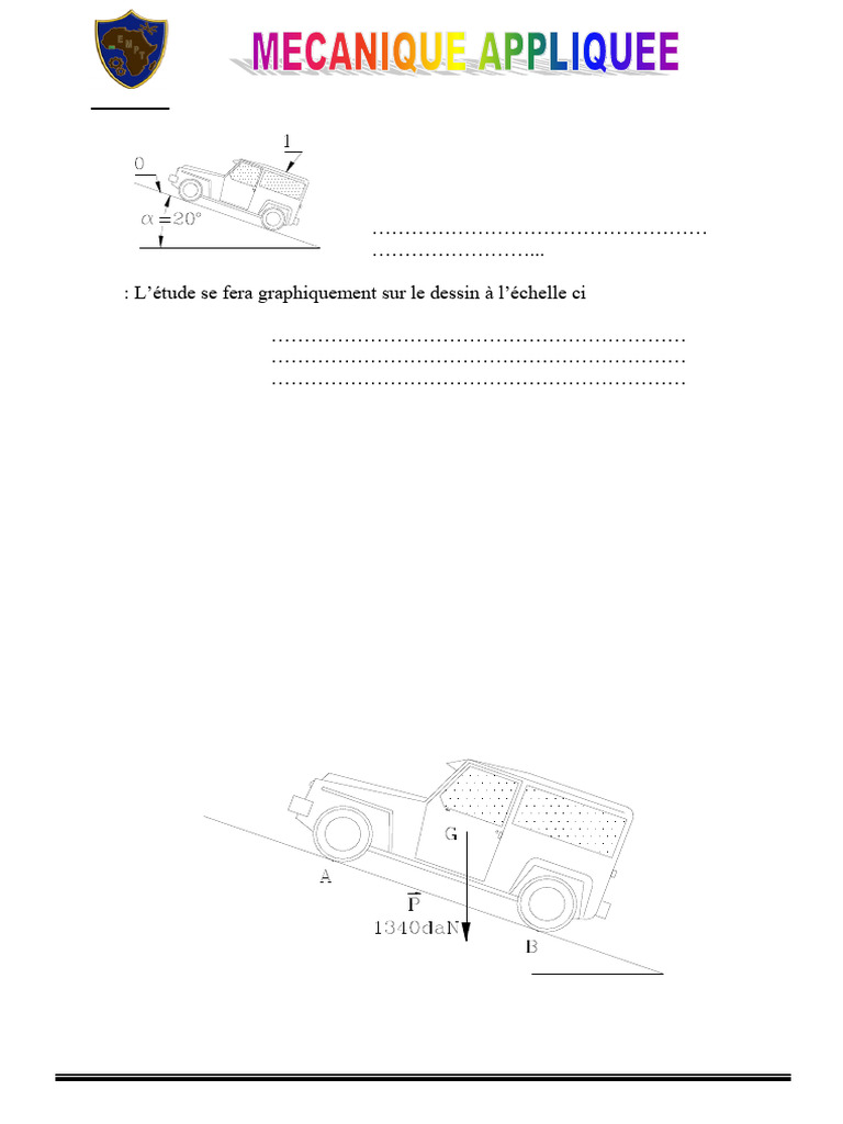 Équilibre d'un véhicule sur plan incliné | PDF