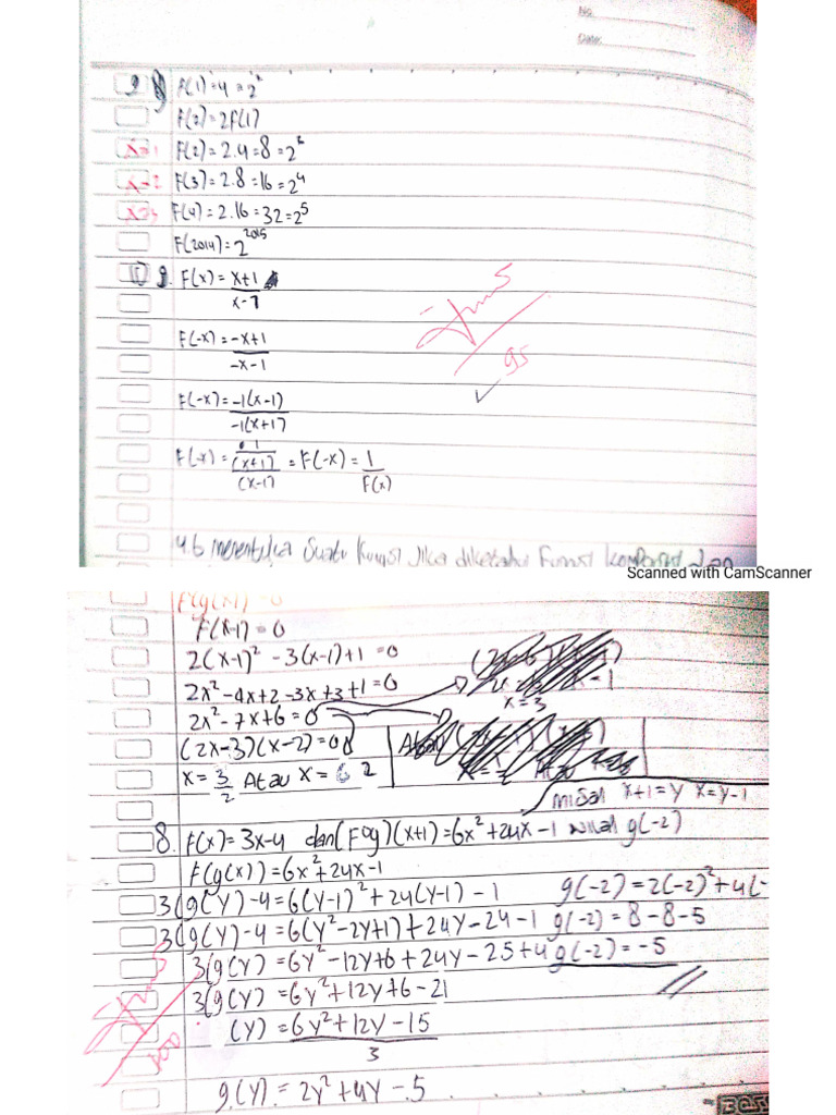 Bimo Rahman Fauzan 10 MIPA 3 Paraf Ibu Imas (Mtk umum) | PDF