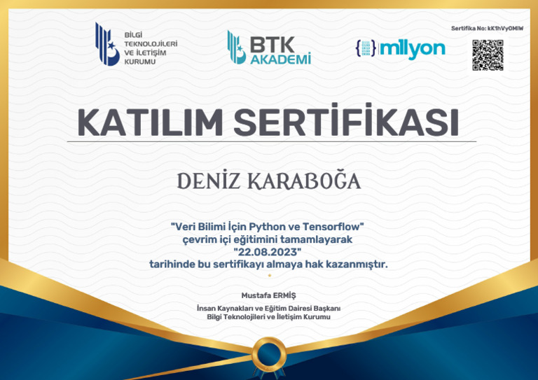 Veri Bilimi Çin Python Ve Tensorflow Sertifika | PDF
